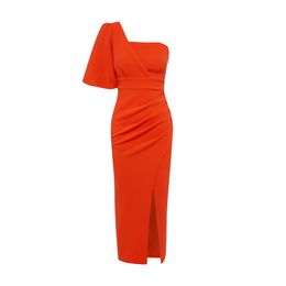 BWLDR Abendkleid 'JOVIE' Damen Gr&ouml;&szlig;e 42 dunkelorange Winterkleid