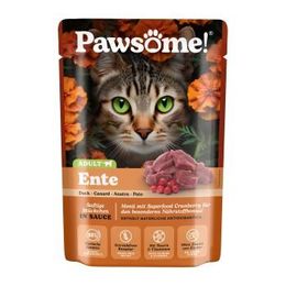 Pawsome Nassfutter Katze, Adult, Ente 28x85 g