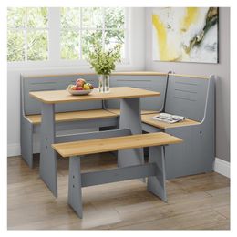 HTI-Living Sitzgruppe 3-teilig Marija Grau