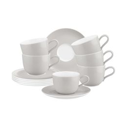 Seltmann Weiden Kaffeetassen mit Untertassen Liberty Pure Colors 260 ml 6er Set