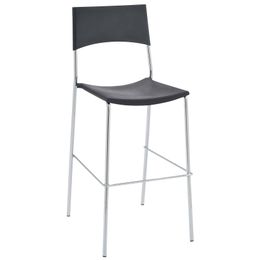 TPFLiving Barhocker Gent Gestell Metall in Chromoptik Kunststoff Weiß