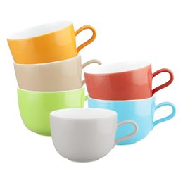 Seltmann Weiden Milchkaffeetassen Liberty Pure Colors 380 ml 6er Set