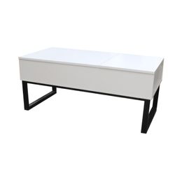 HTI-Living Couchtisch höhenverstellbar mit Stauraum Weiß