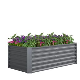 Vcm Metall Hochbeet rechteckig stehender Pflanzkasten Gartenbeet für Garten Terasse Pflanzbeet H. 60 x B. 180 x. T. 90 cm Galdo XL