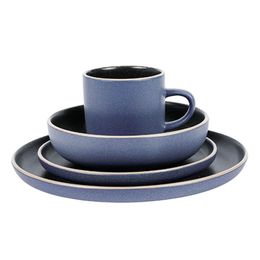 axentia Tafelservice 16-teilig Blau/Grau