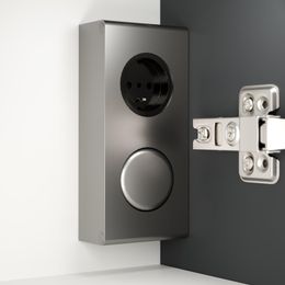 Posseik Spiegelschrank 60cm inkl. Design LED-Lampe und Glasböden weiss hochglanz