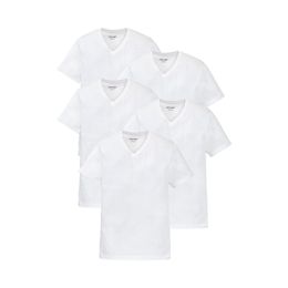 Otto Kern 5er Pack Herren T-Shirts V-Ausschnitt 100% Baumwolle / weiß / Größe XXXL