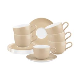 Seltmann Weiden Kaffeetassen mit Untertassen Liberty Pure Colors 260 ml 6er Set