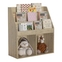 Vcm Holzregal platzsparendes Kinder Regal Maße: H. 80 x B. 73 x T. 30 cm Elegantes Regal stehend Aufbewahrungsbox Bücherregal Aufbewahrungsregal - Besira M