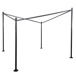 Pergola Gestell MCW-A41, Garten Pavillon Terrassenüberdachung Gestänge, stabiles 6cm Stahl-Gestell