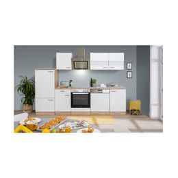 respekta Küchenzeile ca 280 cm mit Kühlschrank und Geschirrspüler - versch. Ausführungen - weiß
