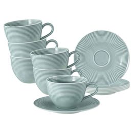 Seltmann Weiden Milchkaffeetassen mit Untertassen Beat Color Glaze 350 ml 6er Set