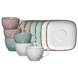 Ritzenhoff & Breker Ritzenhoff & Breker Espressotassen mit Untertassen Casa 80 ml 6er Set