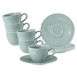 Seltmann Weiden Kaffeetassen mit Untertassen Beat Color Glaze 260 ml 6er Set