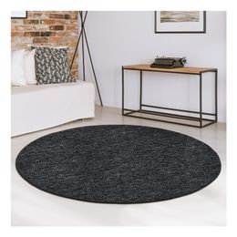 Karat Teppich London Anthrazit 77 Rund