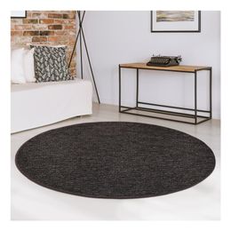 Karat Teppich London Dunkelbraun 91 Rund