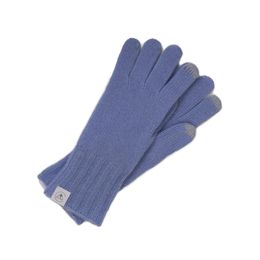 CASH-MERE.CH Kaschmir Handschuhe Herren Gr&ouml;&szlig;e L/XL hellblau / wei&szlig;