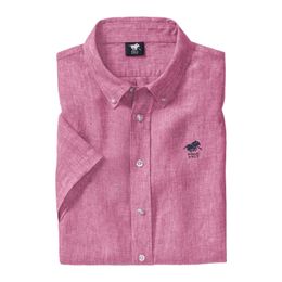 POLO SYLT Herren Baumwoll-Leinen-Mix Hemd kurzarm