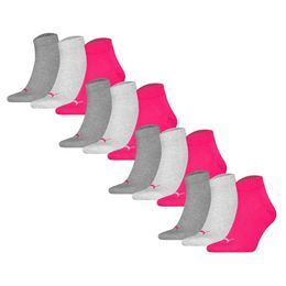 Puma Socken Damen Gr&ouml;&szlig;e 39/42 grau / pink / wei&szlig;