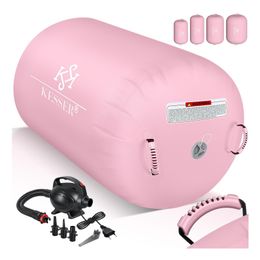Kesser® Aufblasbare Air Roll Airtrack, Gymnastik-Rolle inkl. Tragetasche & elektr. Luftpumpe Barrel Gymnastik Tumbling Yoga Gymnastik Rolle Gymnastikmatte, Fitnessrolle