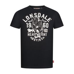 Lonsdale T-Shirt 'Minver' Herren Gr&ouml;&szlig;e M ecru / schwarz