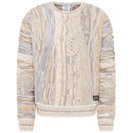 Carlo Colucci Pullover 'Di Palo' Herren Gr&ouml;&szlig;e XXL beige / elfenbein / naturwei&szlig;