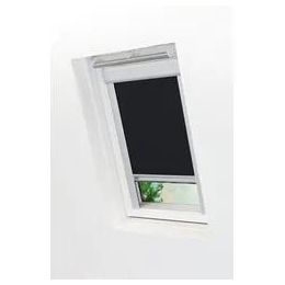 Lysel - Qualitätsdachfensterrollo abdunkelnd schwarz Rollo geeignet für Velux Dachfenster UK38, 808, U08, (B x H) 117.30cm x 116.00cm in schwarz