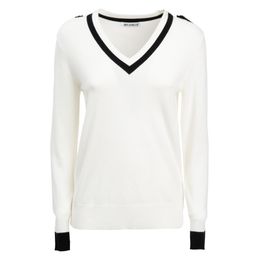 Influencer Pullover Damen Gr&ouml;&szlig;e L schwarz / wei&szlig;