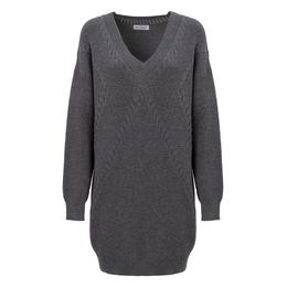 Influencer Strickkleid Damen Gr&ouml;&szlig;e M grau