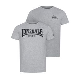 Lonsdale Shirt 'Piddinghoe' Herren Gr&ouml;&szlig;e 4XL graumeliert / schwarz