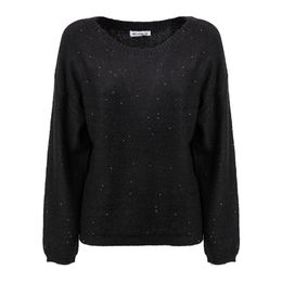 Influencer Pullover Damen Gr&ouml;&szlig;e L schwarz