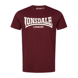 Lonsdale T-Shirt 'Fulwood' Herren Gr&ouml;&szlig;e XXXL burgunder / wei&szlig;