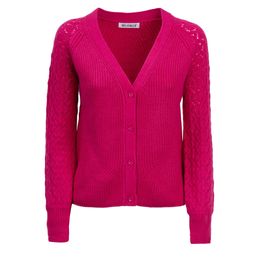 Influencer Strickjacke Damen Gr&ouml;&szlig;e S pink