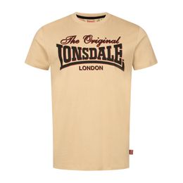 Lonsdale T-Shirt 'Cotha' Herren Gr&ouml;&szlig;e M sand / grenadine / schwarz