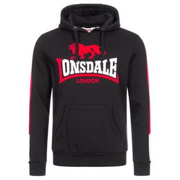 Lonsdale Sweatshirt 'Langwell' Herren Gr&ouml;&szlig;e M rot / schwarz / wei&szlig;