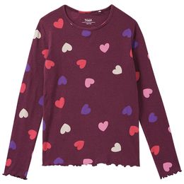 Yigga M&auml;dchen Langarmshirt mit Herz-Allover