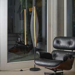 Osram LED-Stehleuchte Decor Flat Felt, grau, Filz, 3.000 K