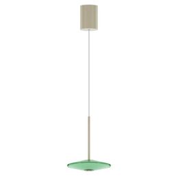 LOOM Design LED-Pendelleuchte Solene, grün, Glas, Ø 20 cm