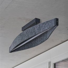 Osram LED-Deckenlampe Decor Flat Felt, grau, Filz, 3.000 K