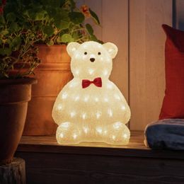 LED-Dekofigur Teddybär klar IP44 Höhe 38 cm