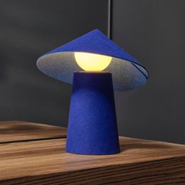 Osram LED-Akku-Tischleuchte Decor Flip, blau, Filz, Dimmer