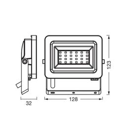 Osram LED-Strahler Floodlight EA, 5 W, IP65, schwarz, Alu