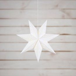 Markslöjd LED-Hängestern Blank Batterie, Timer Ø 45cm weiß