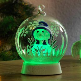 LED-Dekoleuchte Glaskugel Schneemann