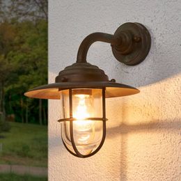 Au&szlig;enwandleuchte Antique mit Gitter, Glas klar
