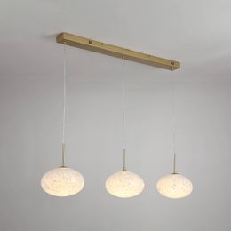 Searchlight LED-Pendellampe Confetti, Länge 115 cm goldfarben/weiß, Glas