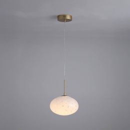 Searchlight LED-Hängelampe Confetti, Ø 25 cm, goldfarben/weiß, Glas