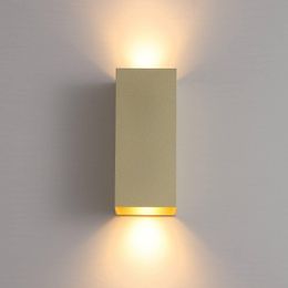 Searchlight Wandlampe London Square, goldfarben, Höhe 15 cm, 2-flg.