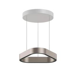 LOOM Design LED-Pendelleuchte Trigon, grau, Alu, 40 cm