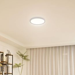 LINDBY LED-Deckenleuchte Pravin, &Oslash; 30 cm, CCT, wei&szlig;